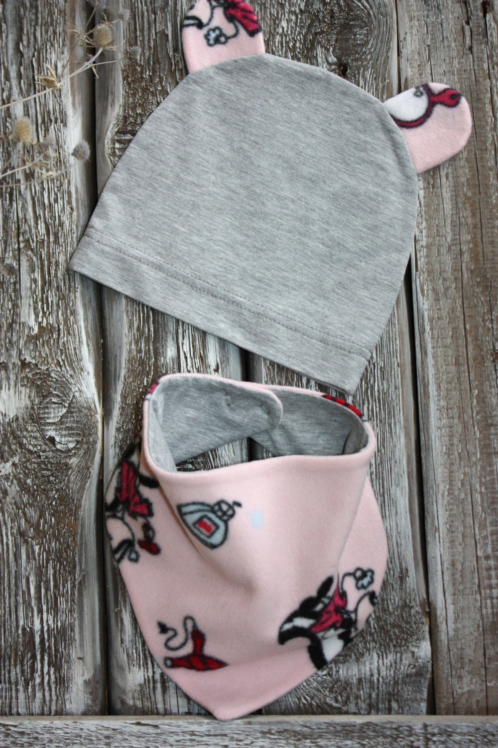 Hat With Ears. Bandana Bib. Fleece Vest Bandana. - Etsy