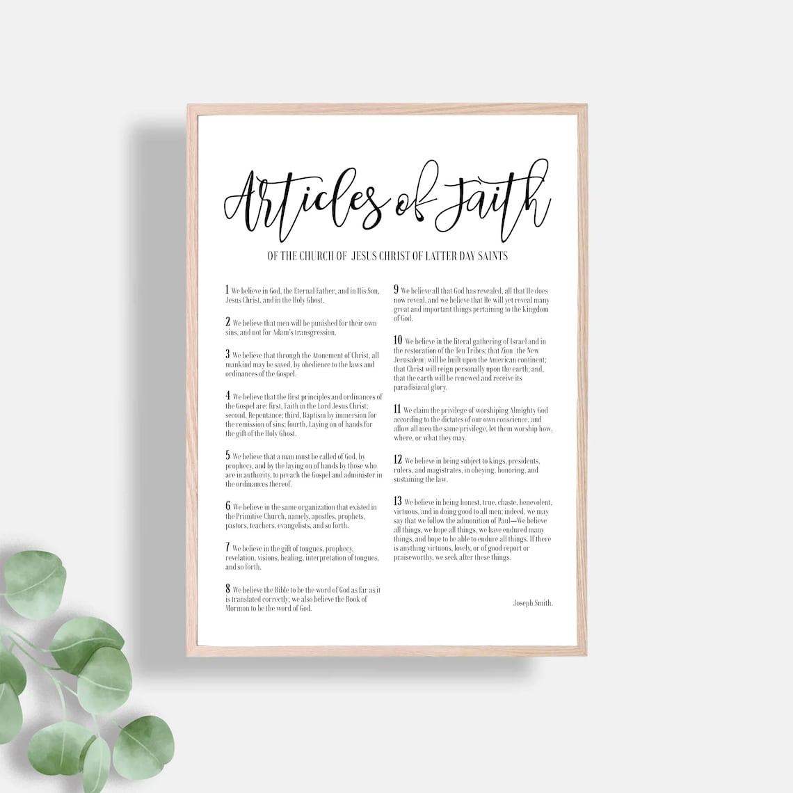 LDS Proclamations Bundle, Set of 3, the Articles of Faith, the Family ...