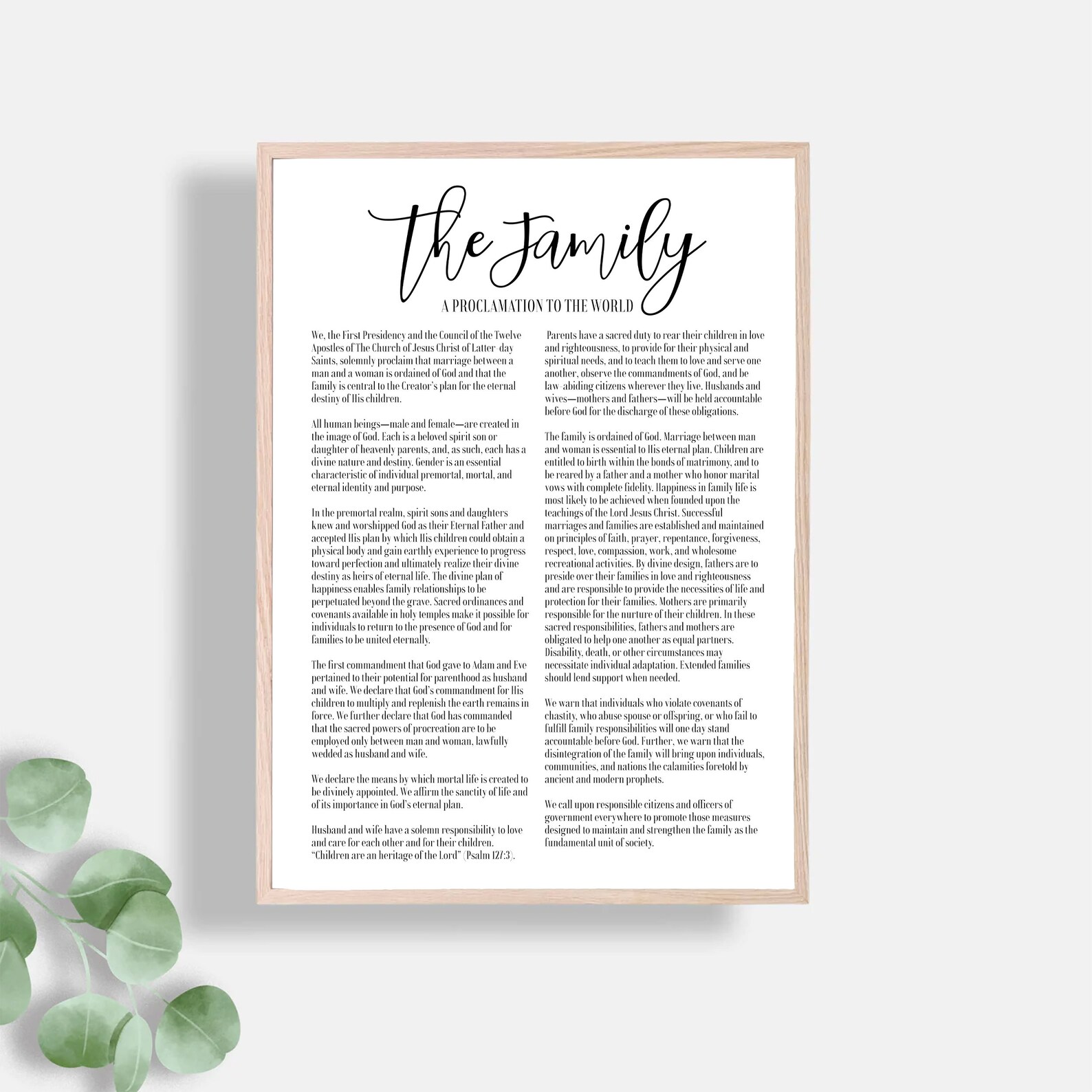 LDS Proclamations Bundle, Set of 3, the Articles of Faith, the Family ...