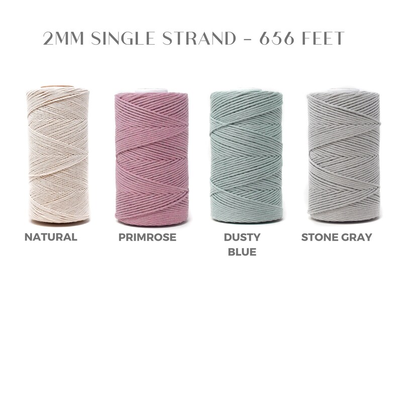 GANXXET Soft Cotton Cord 2mm Macrame 2mm Single Strand - Etsy