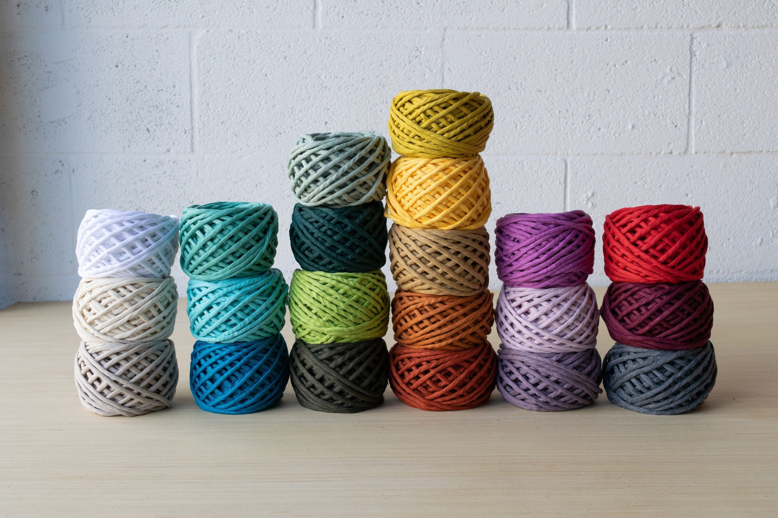 GANXXET MACRAME COTTON cord 4mm 75 ft mini spools single | Etsy