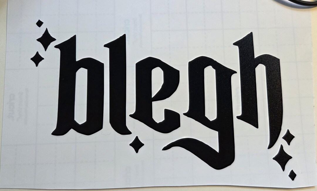 Blegh Vinyl Decal - Etsy