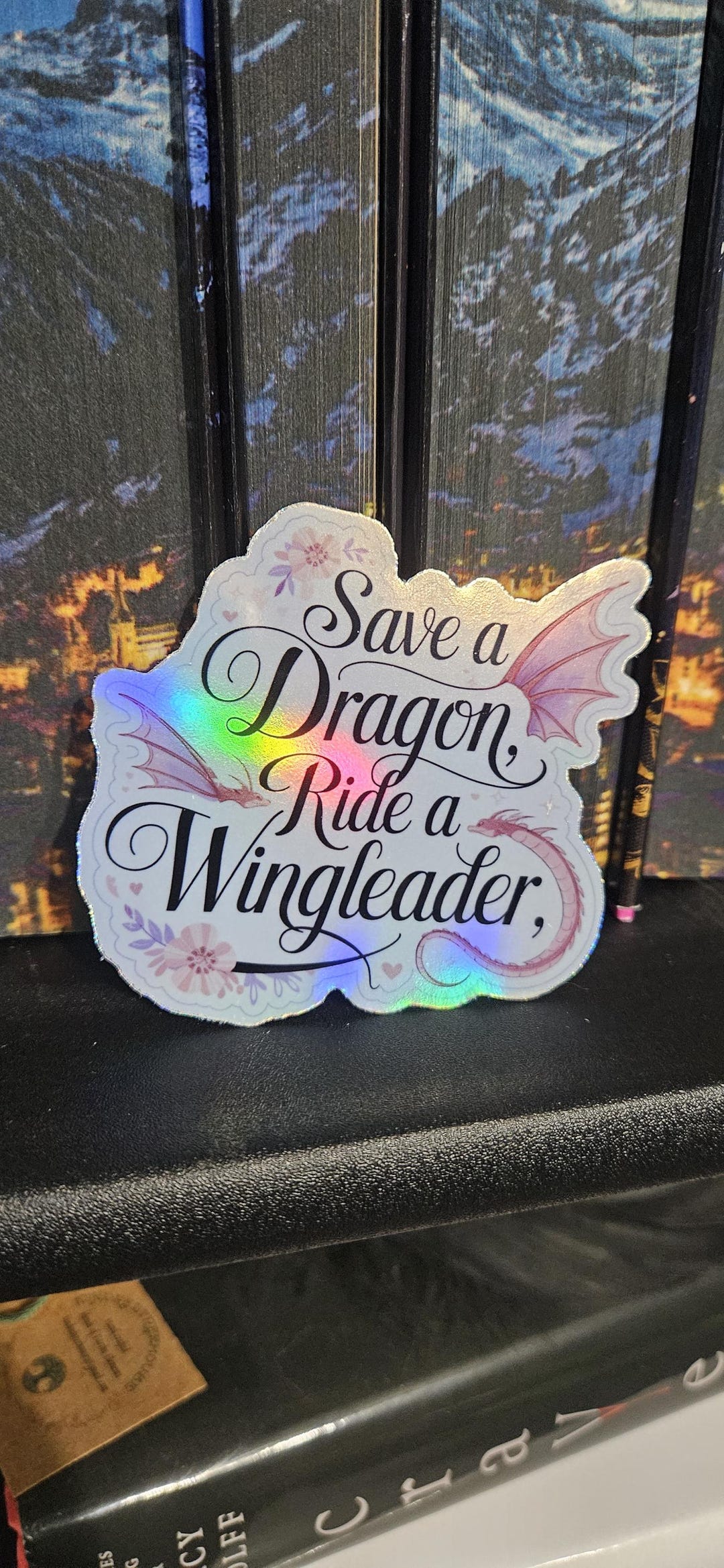 Save a Dragon, Ride a Wingleader Bookish Sticker. - Etsy