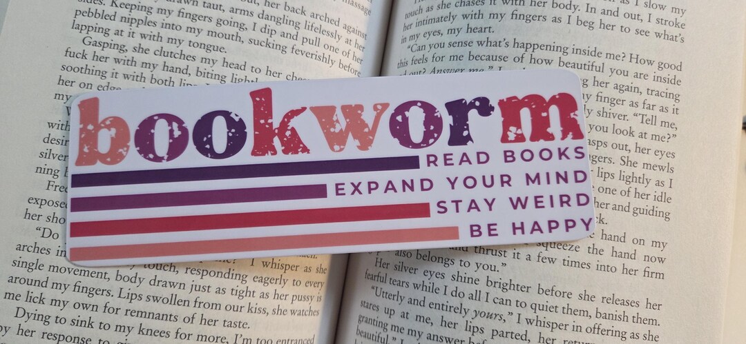 Laminated Bookworm Bookmark - Etsy