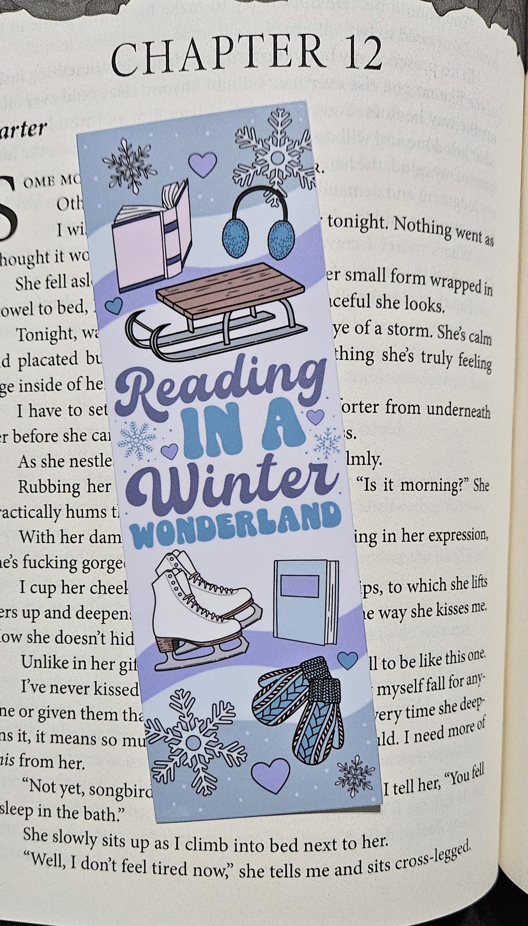 Reading in a Winter Wonderland Bookmark - Etsy