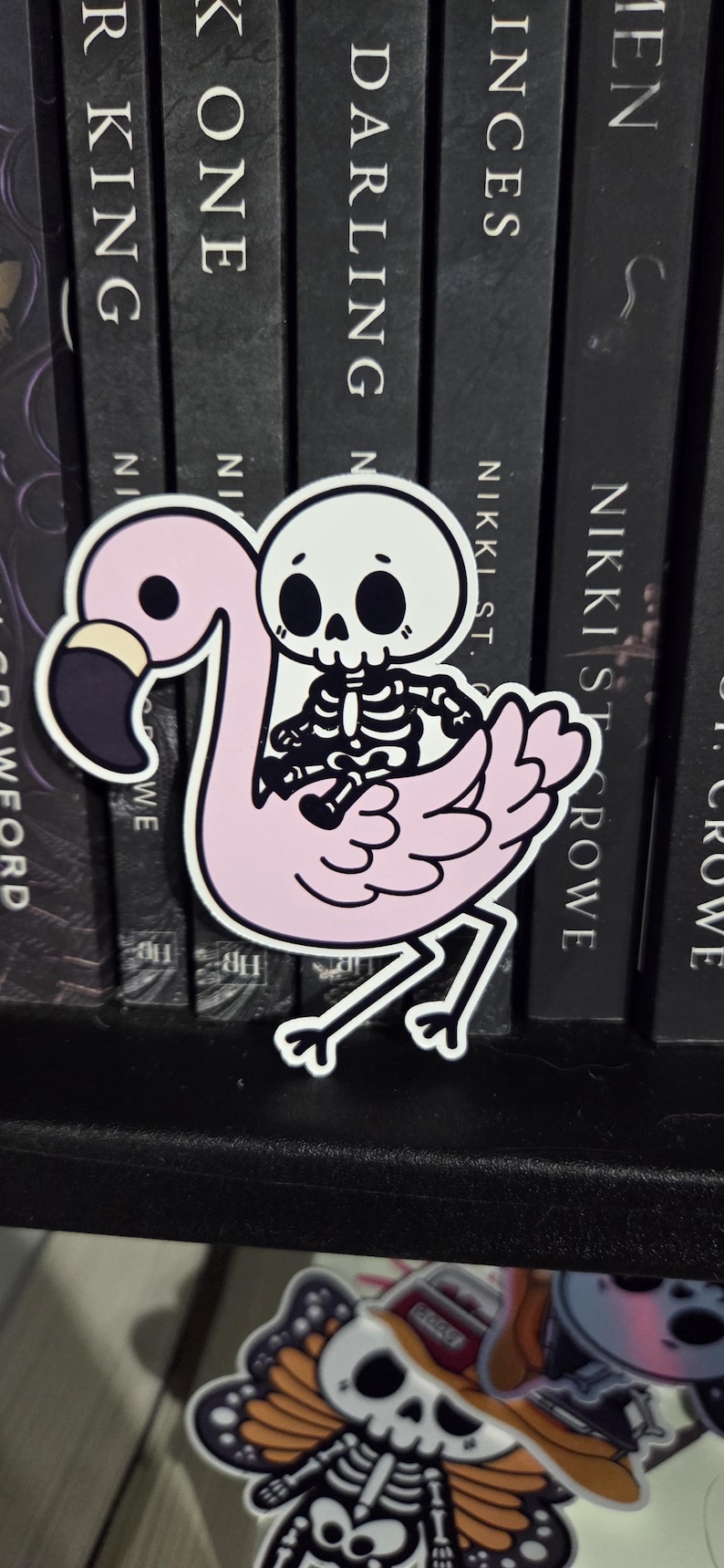 Holographic Flamingo Skeleton Sticker | Cute Goth - Etsy