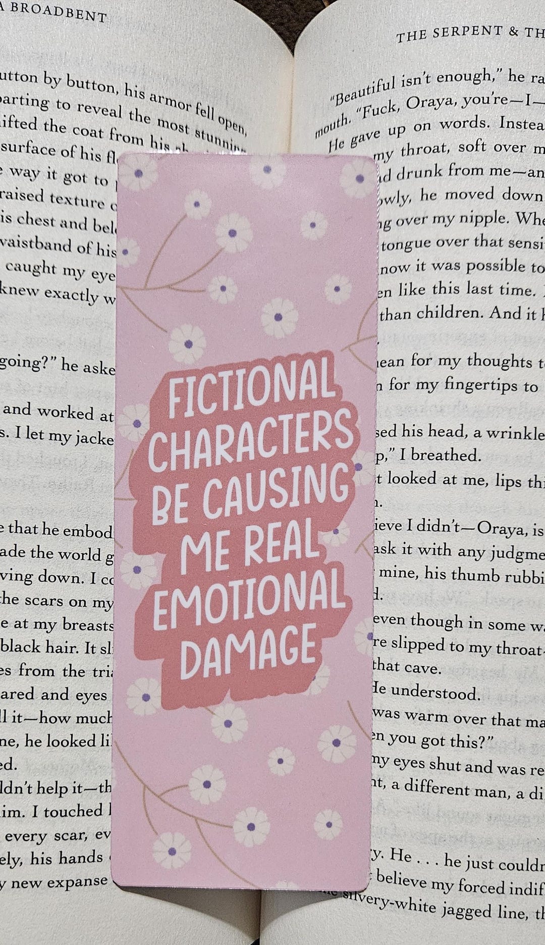 Fictional Characters Be Causing Me Real Emotional Damage Bookmark - Etsy