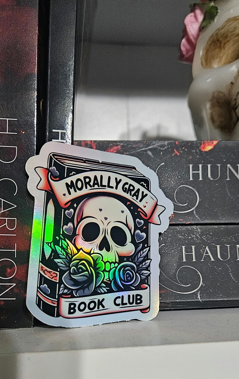 Morally Gray Book Club Holographic Sticker - Etsy