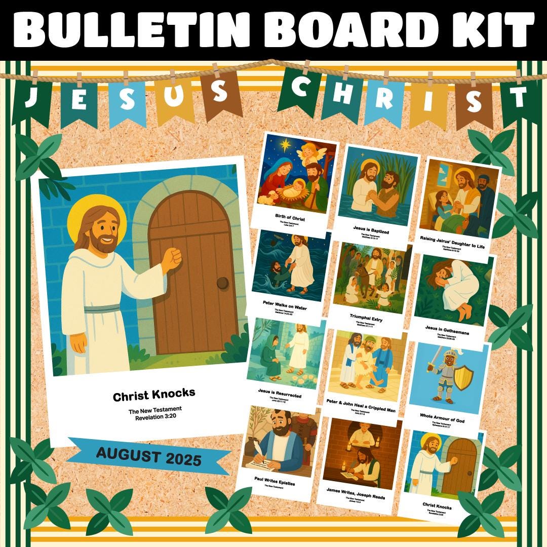 Jesus Christ Bulletin Board Kit | Bible Story Posters for Kids ...