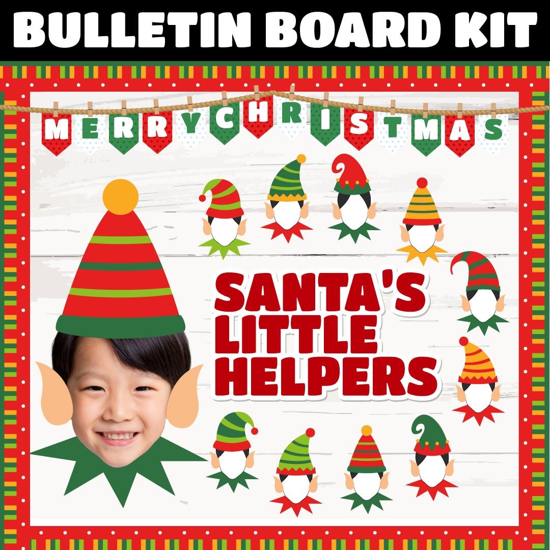 Elf Bulletin Board Kit | Add Your Own Face | Christmas Classroom Decor ...