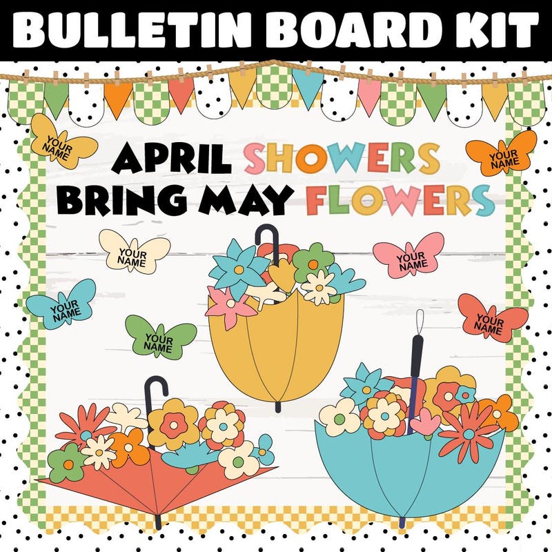 April Showers Bring May Flowers Board - Etsy