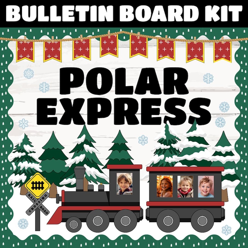 Polar Express Christmas Door - Etsy