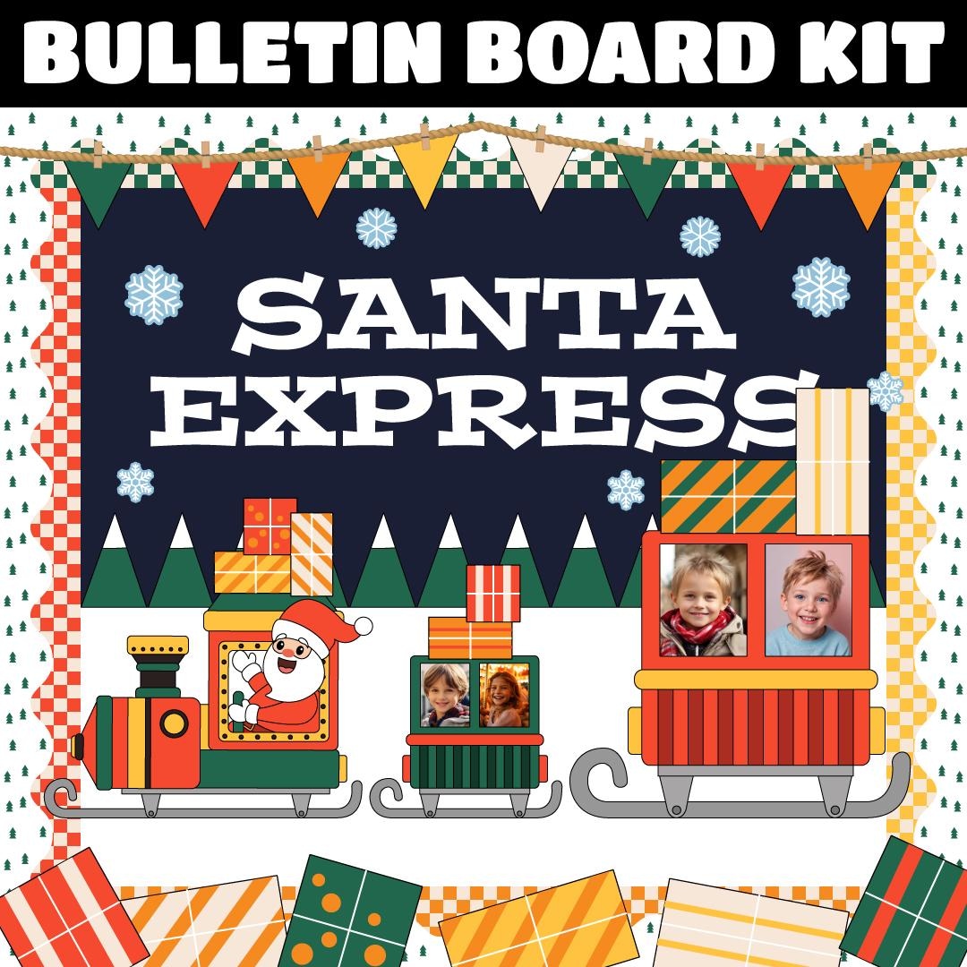 Santa Express Bulletin Board Kit | Christmas Bulletin Board Kit ...
