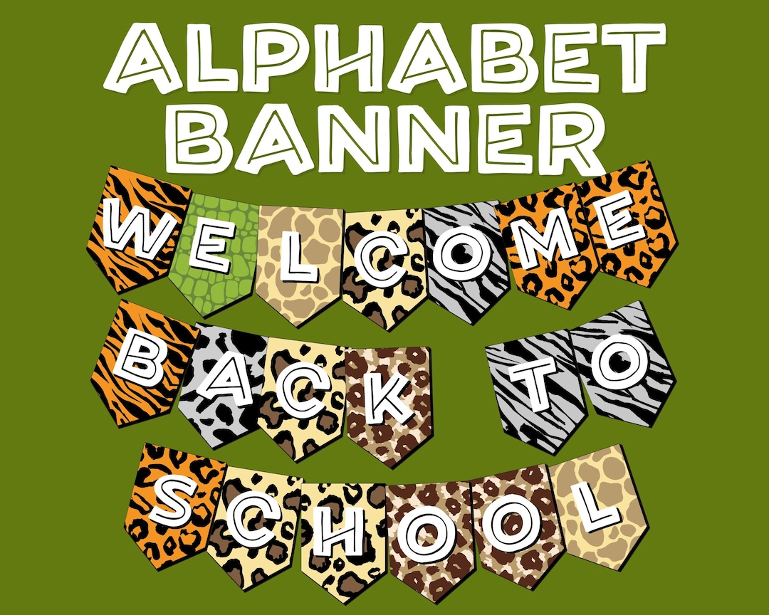 Safari Alphabet Banners | Safari Bulletin Board Kit | Safari Classroom ...