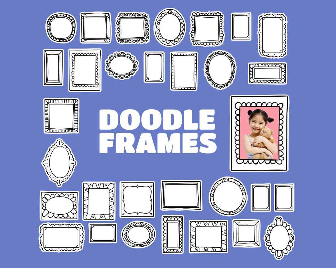 Doodle Frames Bulletin Board Kit Hand Draw Frame for Classroom ...