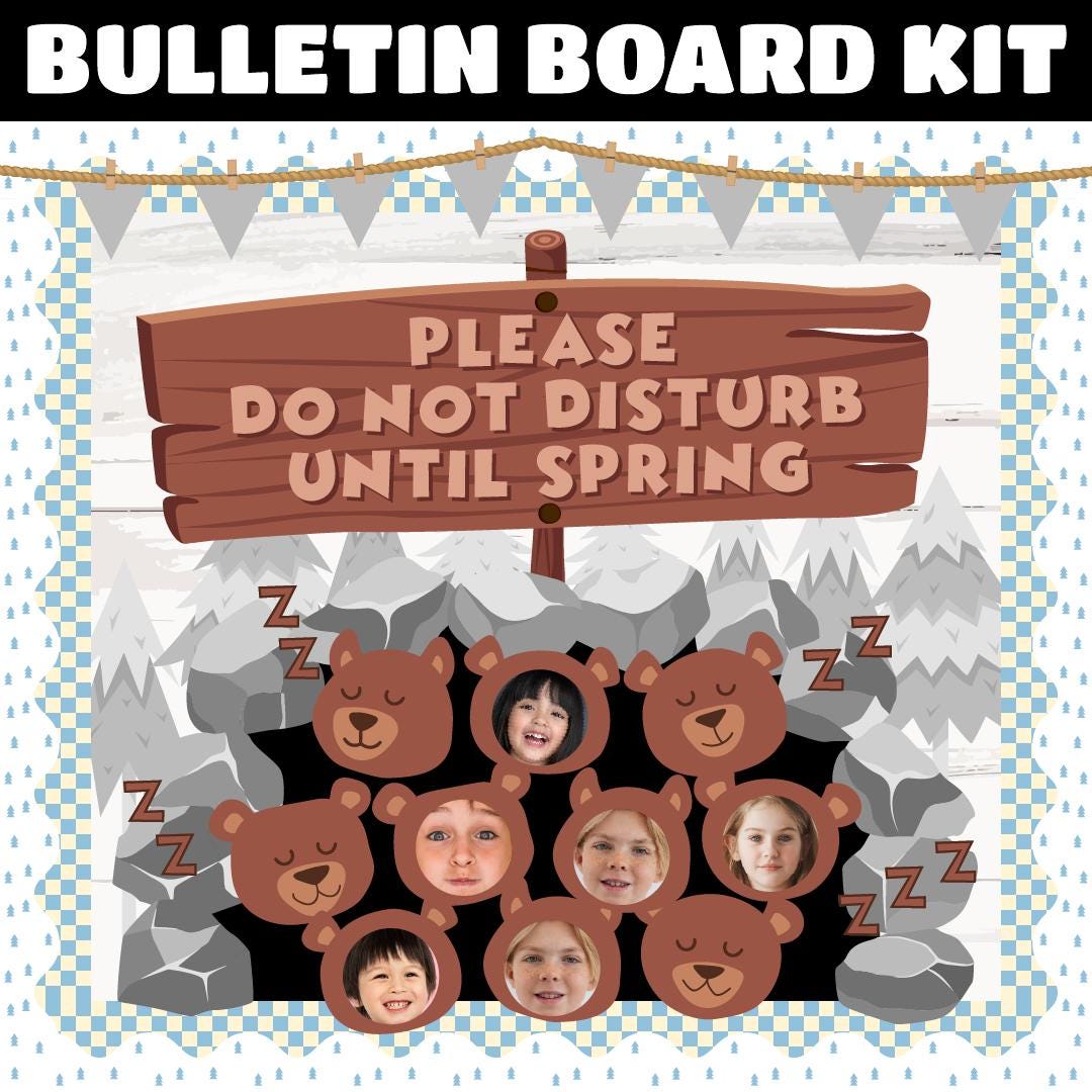 Please Do Not Disturb Until Spring | Cozy Winter Bulletin Board Kit ...