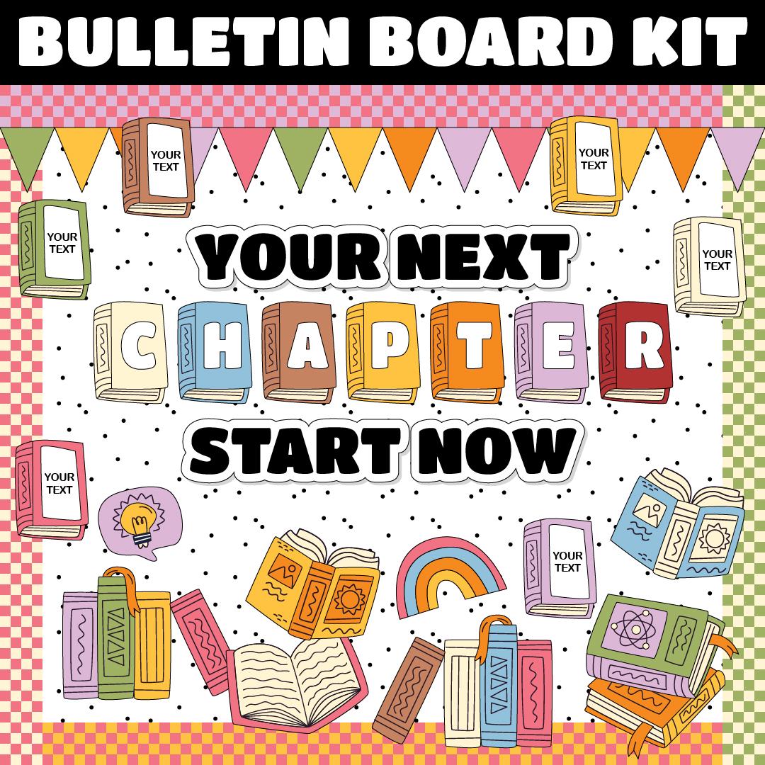 Your Next Chapter Bulletin Board Kit | Reading Classroom Decor and Door ...