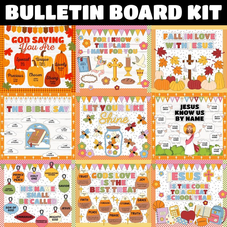 Christian Bulletin Board Bundle | Christian Classroom Decor | Jesus ...