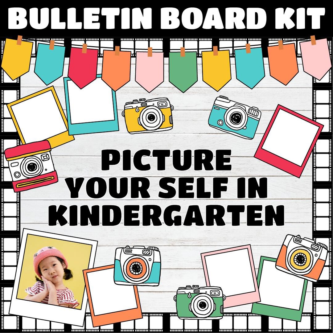 Polaroid Bulletin Board Kit Back to School Polaroid Themed for ...
