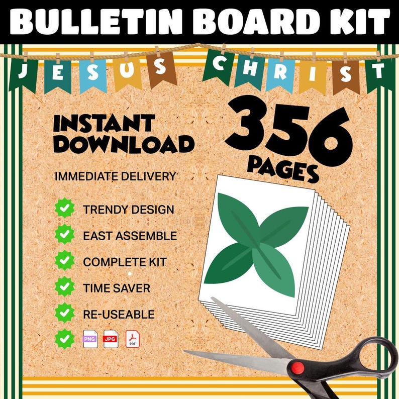 Jesus Christ Bulletin Board Kit | Bible Story Posters for Kids ...