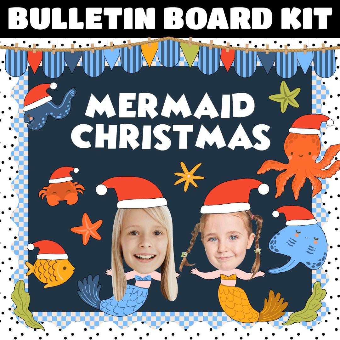 Mermaid Christmas Christmas Under the Sea Christmas Classroom Decor ...
