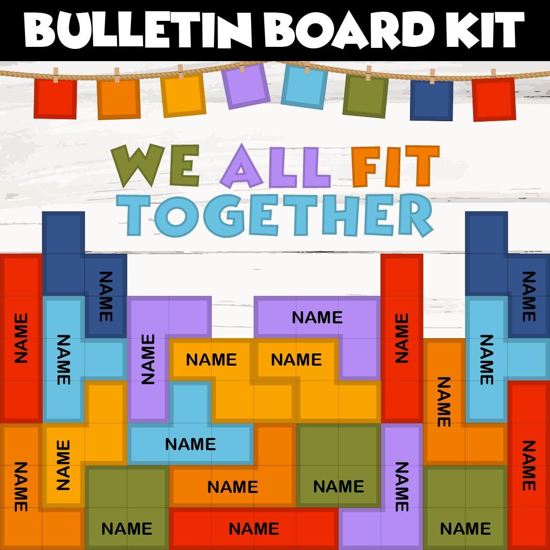 We All Fit Together Bulletin Board Kit | Classroom Community Display ...