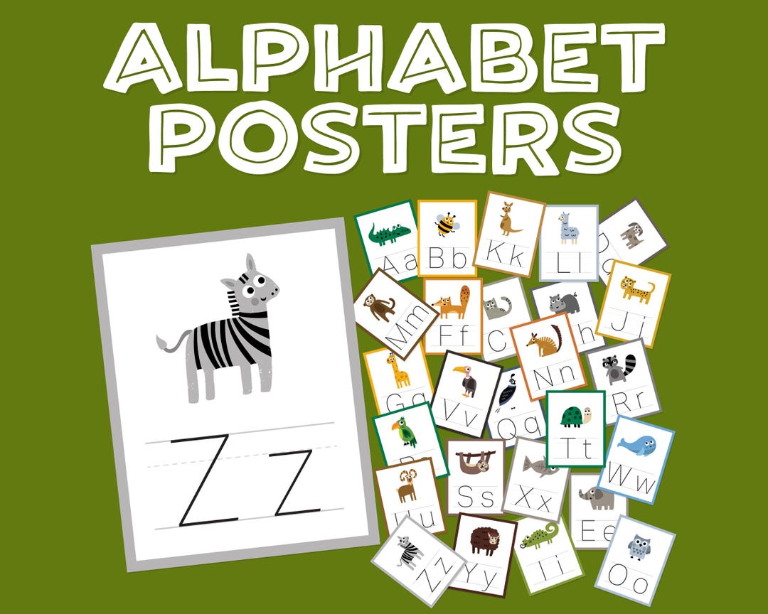 Safari Alphabet Posters | Safari Classroom Decor and Door Decor ...