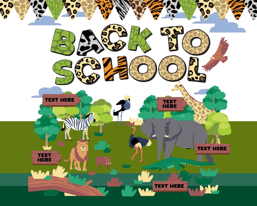 Safari Bulletin Board Kit | Safari Classroom Decor and Door Decor ...