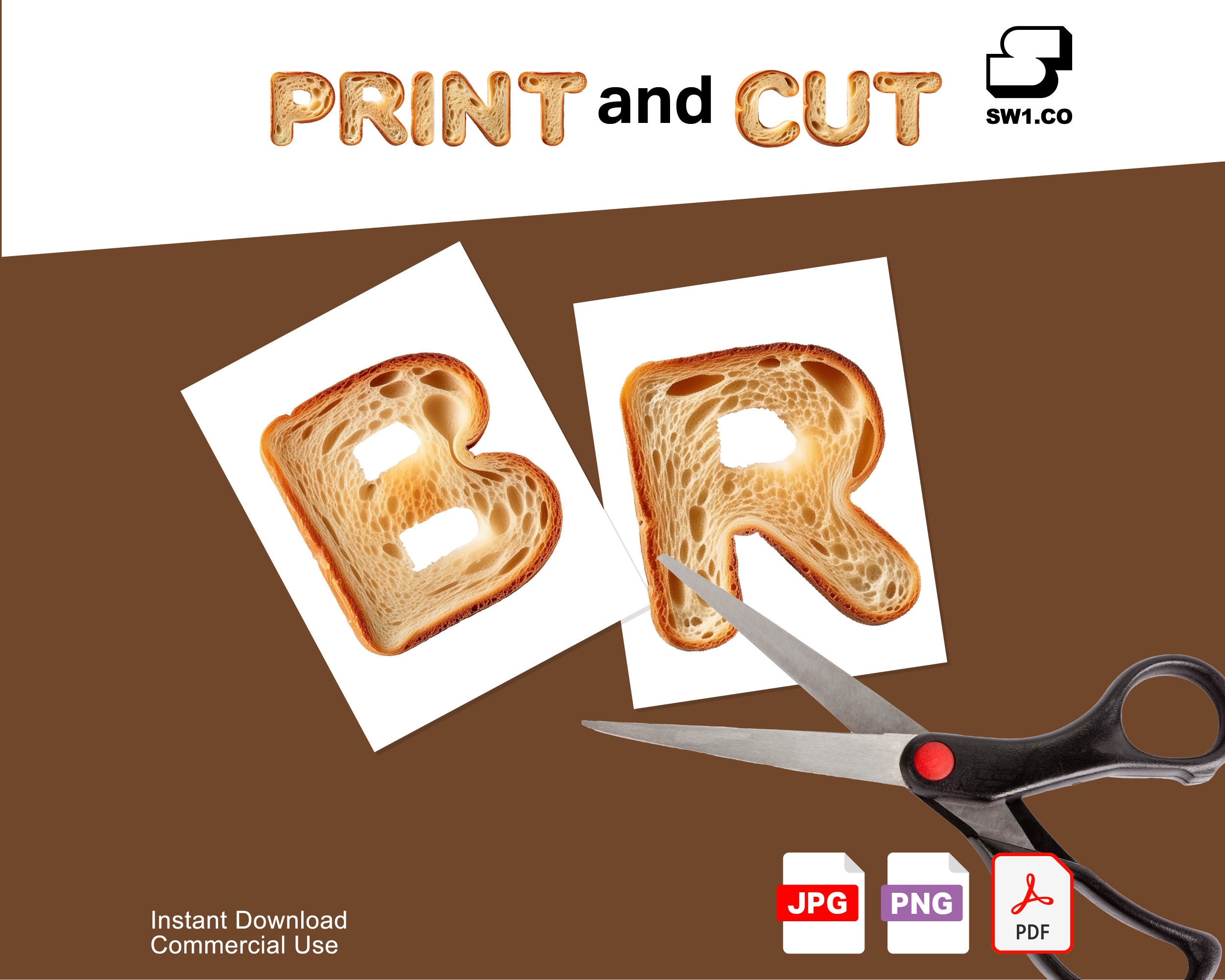 Bread Letters Clipart Bulletin Board Letters and Numbers for Classroom ...