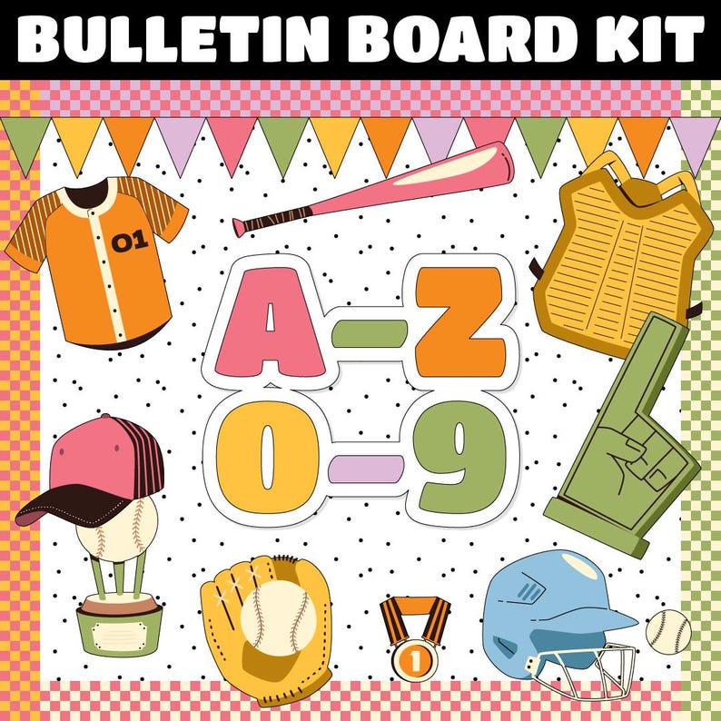 Baseball Bulletin Board Kit | Game Day Bulletin Board Kit | Game Day ...