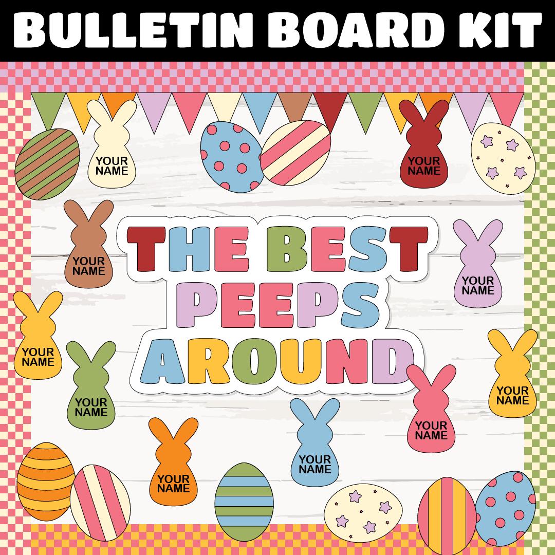 Peeps Bulletin Board Kit | Easter Bulletin Board Kit | March Classroom ...
