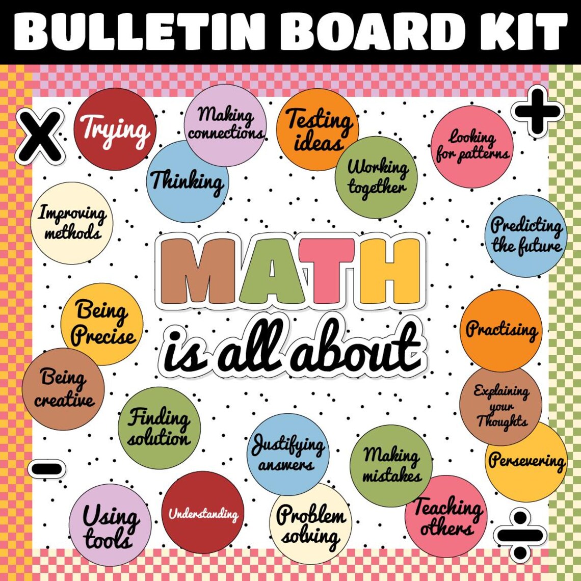 Math is All About Bulletin Board Kit | Math Classroom Decor and Door ...