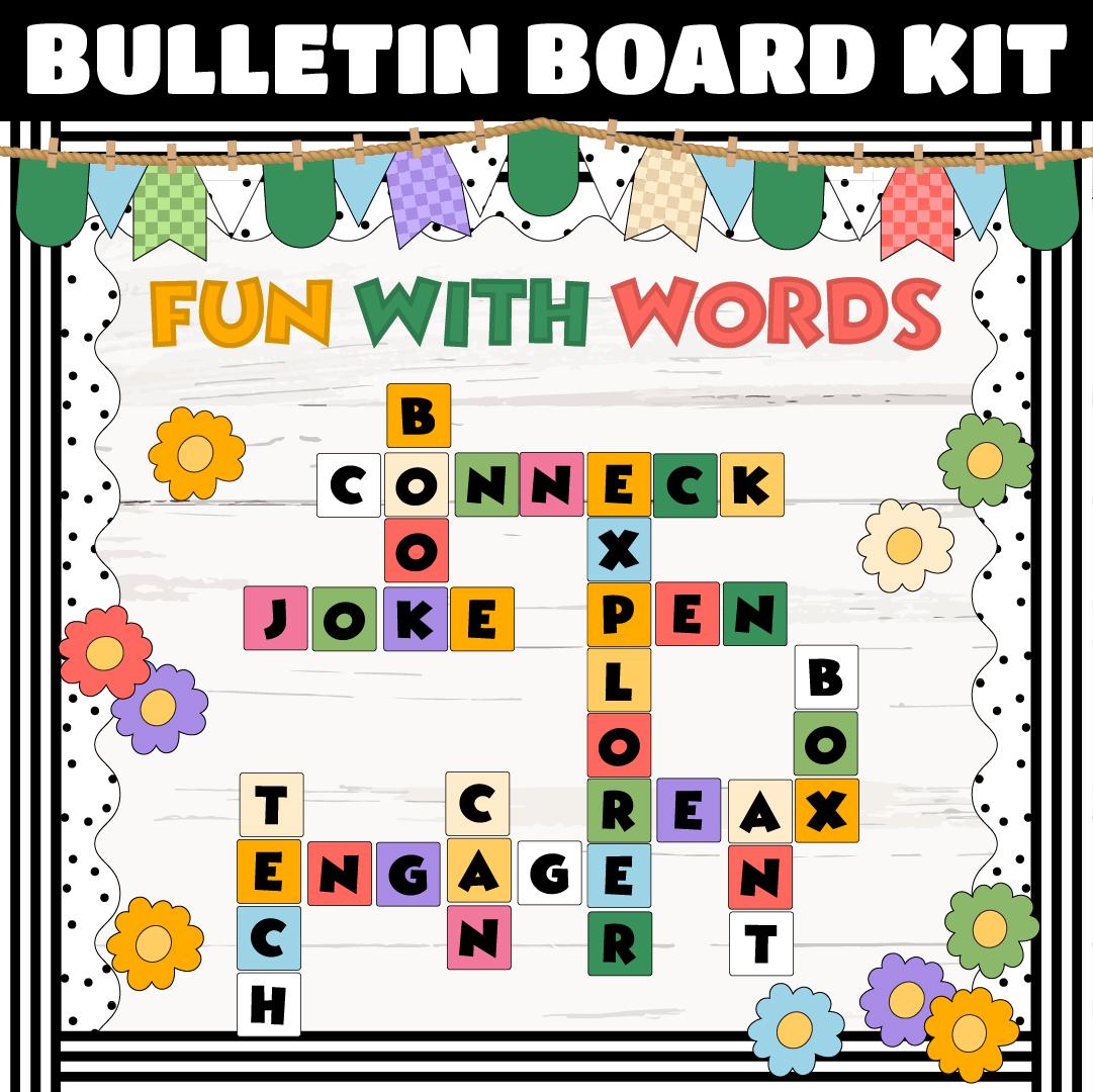 Fun With Words Bulletin Board Kit | Classroom Decor, Door Decor ...