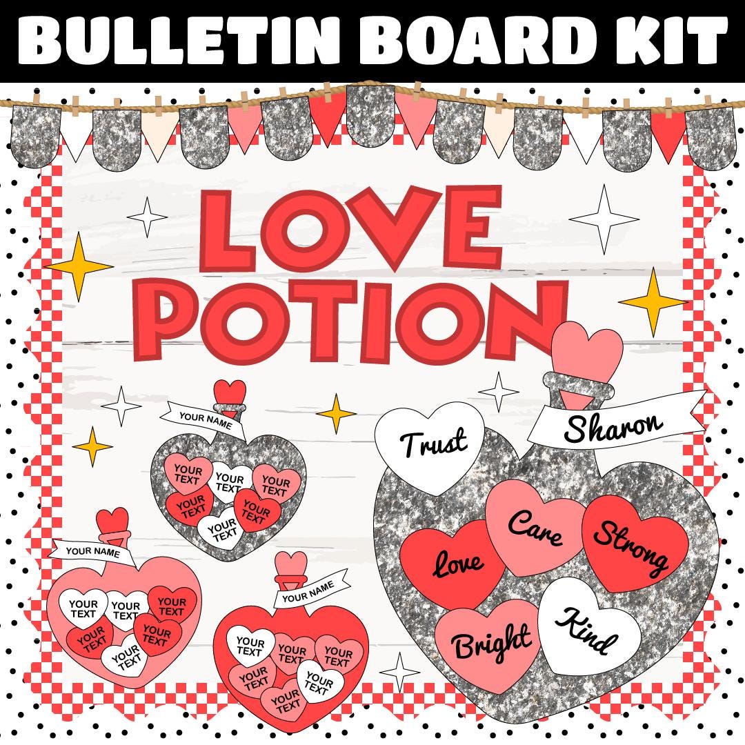 Love Potion Bulletin Board Kit Valentine's Day Classroom Decor ...