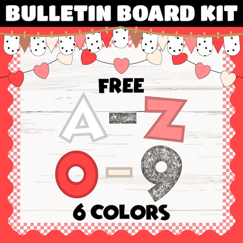 Hugs and Kisses | Valentine's Day Bulletin Board Kit | Classroom, Door ...