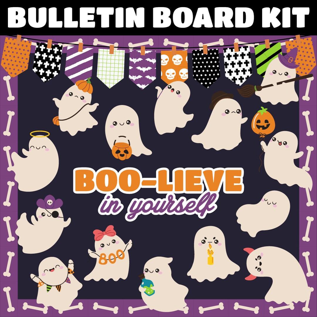 Boo-lieve in Yourself Bulletin Board Kit | Halloween Classroom Decor ...