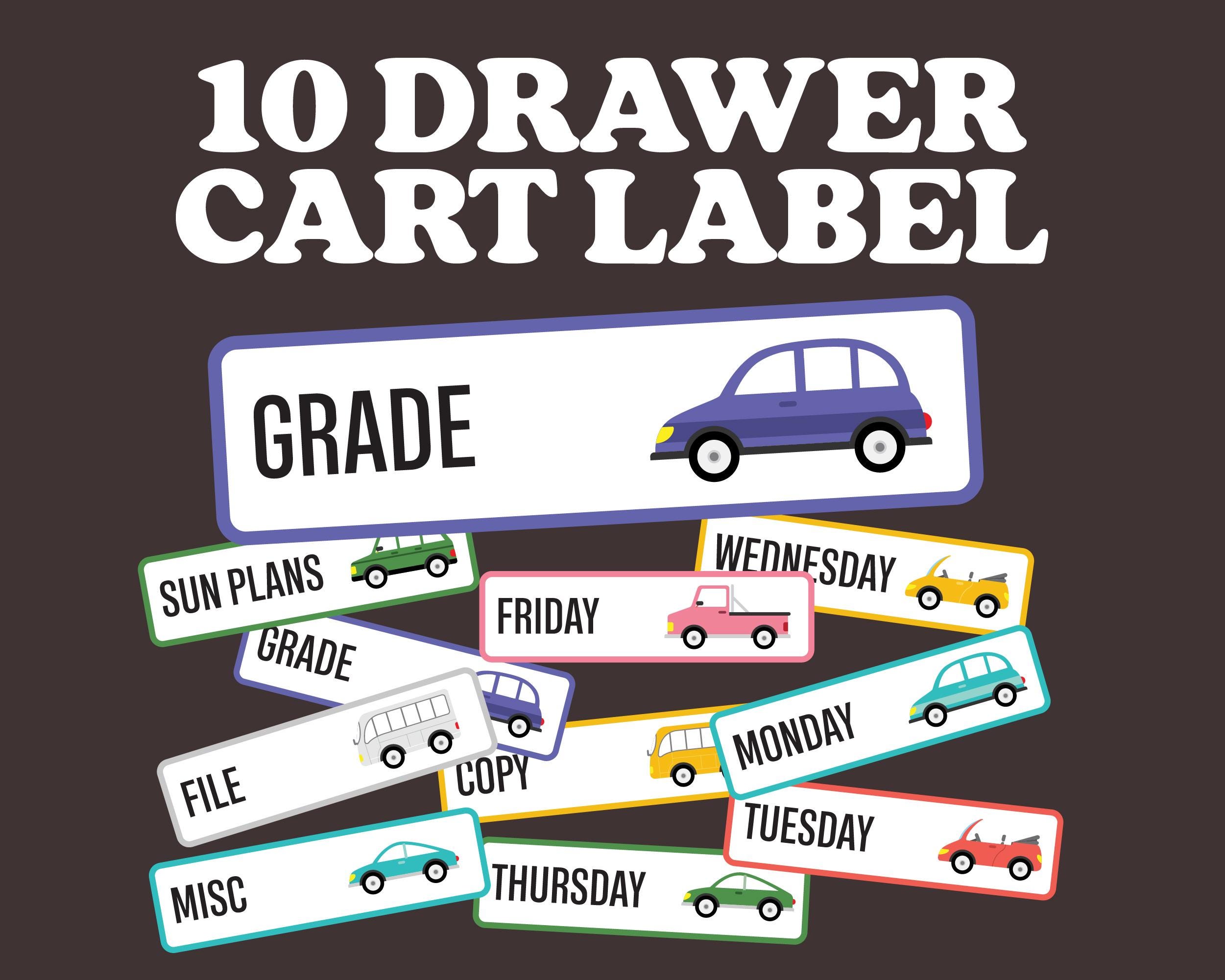 Our City Themed Printable Decorative 10 Drawer Cart Labels for ...