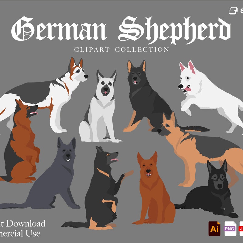 German Shepherd Svg - Etsy