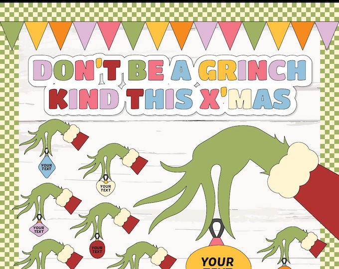Grinch Bulletin Board Kit | Christmas Bulletin Board | Christmas ...