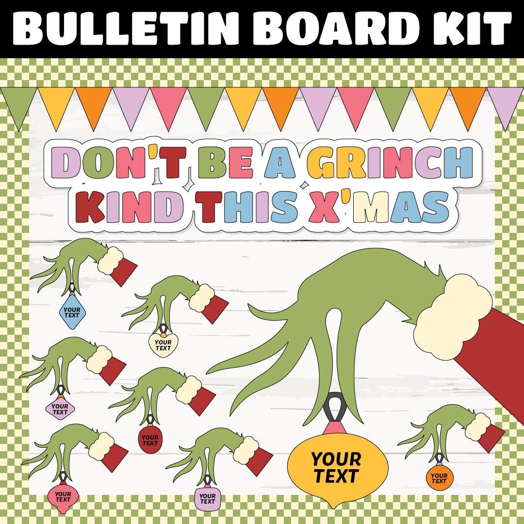 Grinch Bulletin Board Kit | Christmas Bulletin Board | Christmas ...