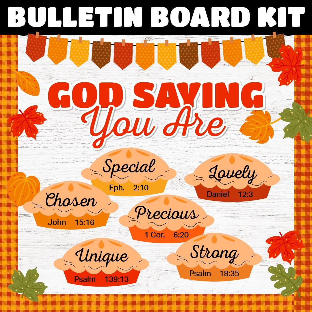 God Saying You Are | Christian Bulletin Board Kit | Christian Classroom ...