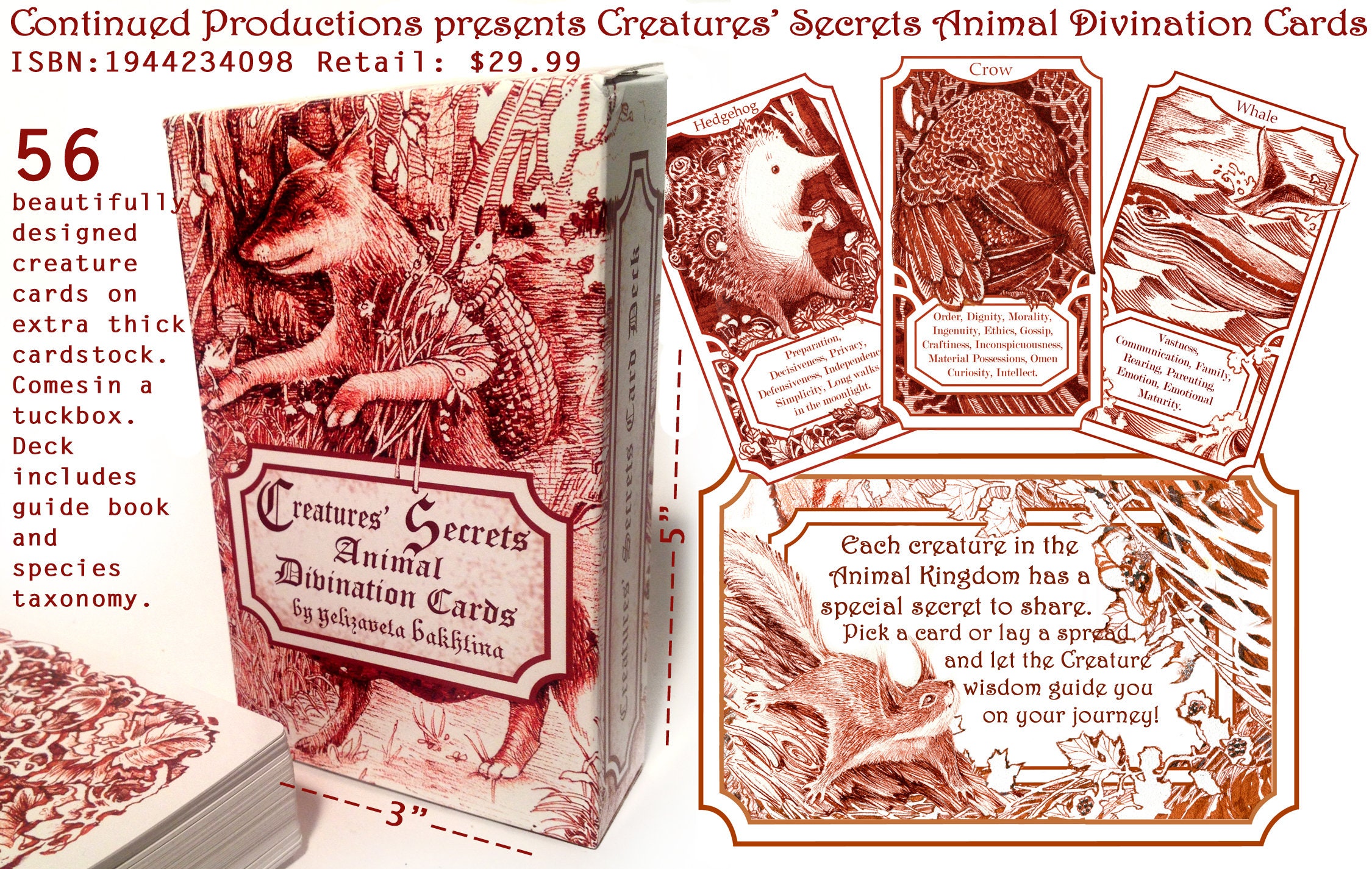 Creatures' Secrets Animal Divination Card Deck. Spirit / - Etsy Canada