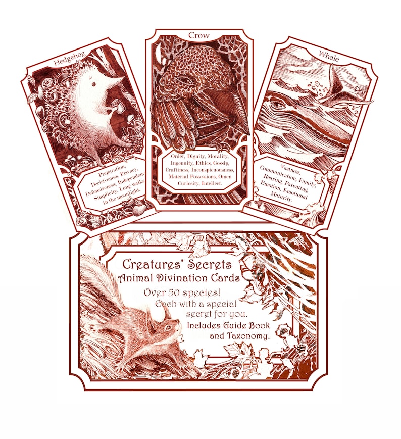 Creatures' Secrets Animal Divination Card Deck. Spirit / Tarot Deck. - Etsy