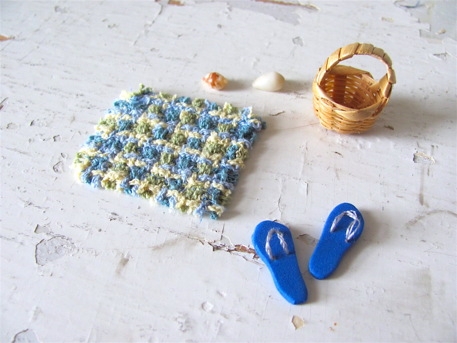 1:12 Dollhouse Miniature Bath Mat, Kitchen or Bathroom Rug Accessories ...