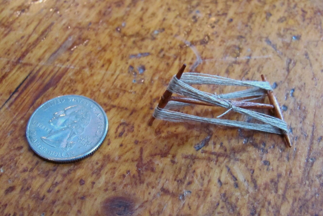 Niddy Noddy Skein Yarn Winder, 1:12 Scale Dollhouse Miniature Primitive ...