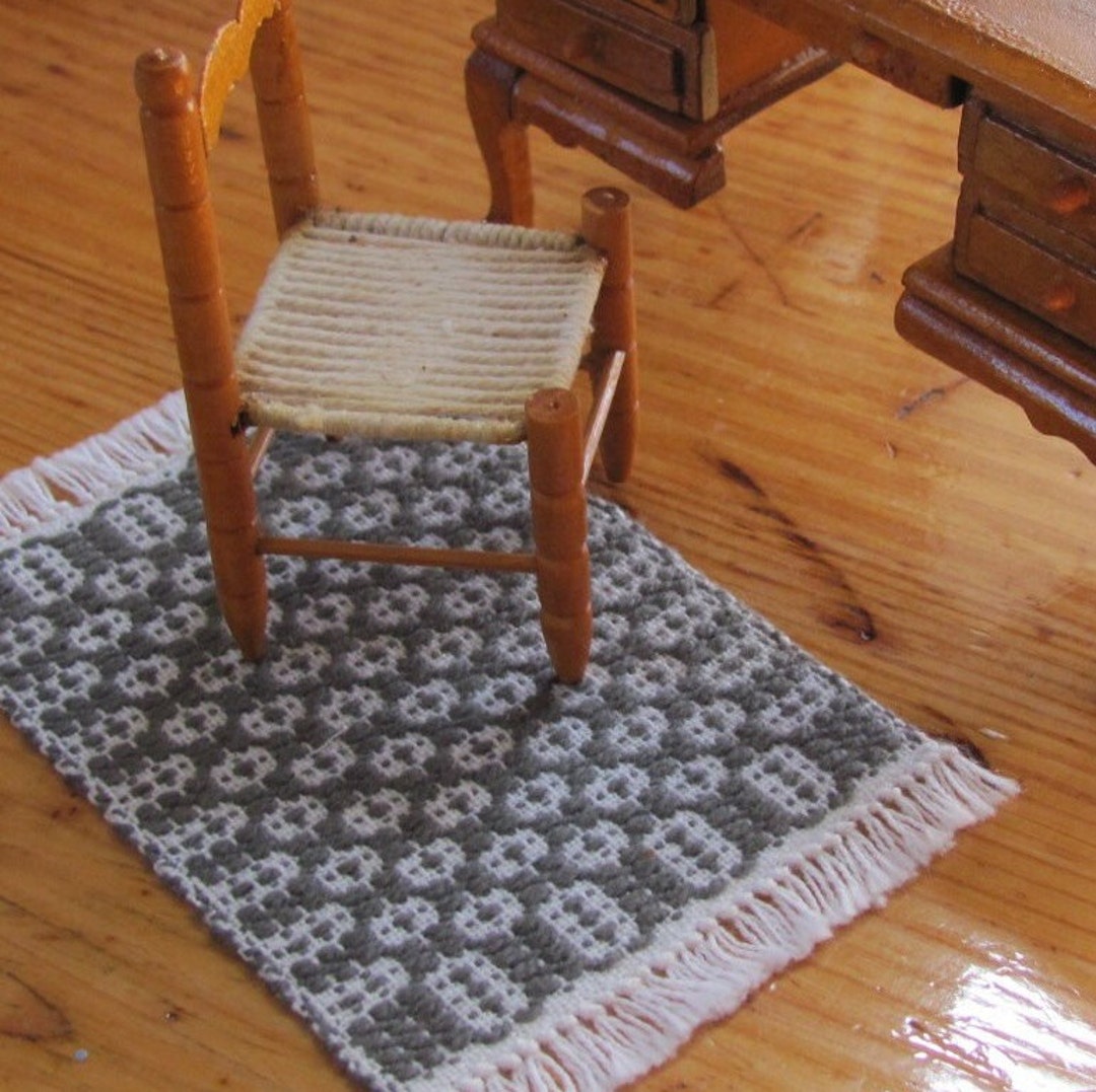 1:12 1/24 Scale Dollhouse Miniature Rug, Artisan Doll House Furniture ...