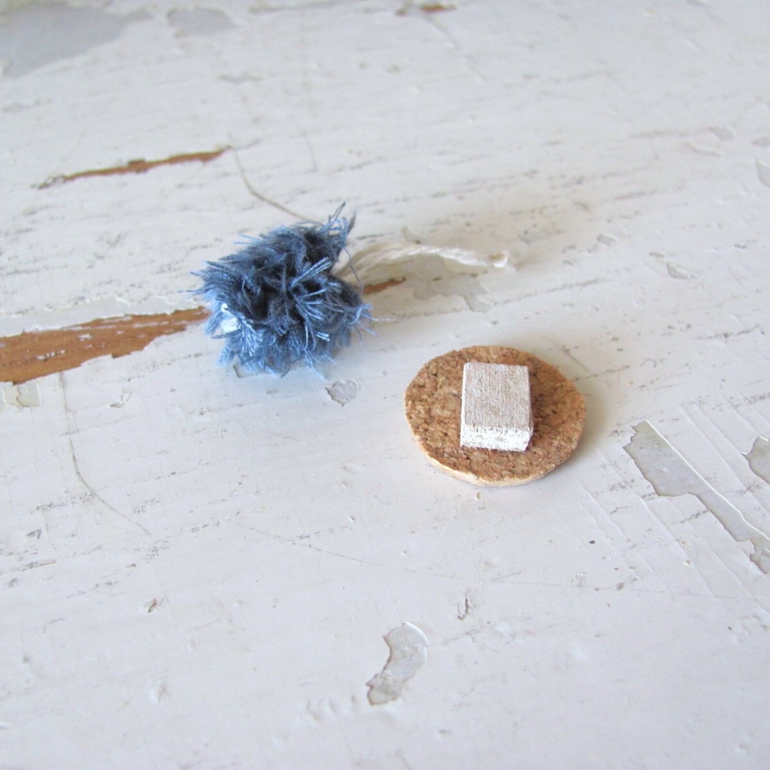 1:12 Dollhouse Miniatures Shower Pouf, Cloth Bath Poof, Artisan ...