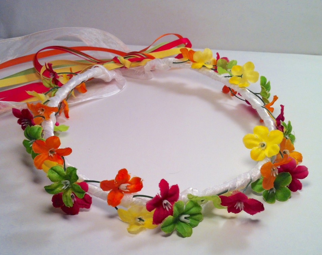 Flower Girl Head Wreath Bridal Bridesmaid Flower Girl Crown - Etsy