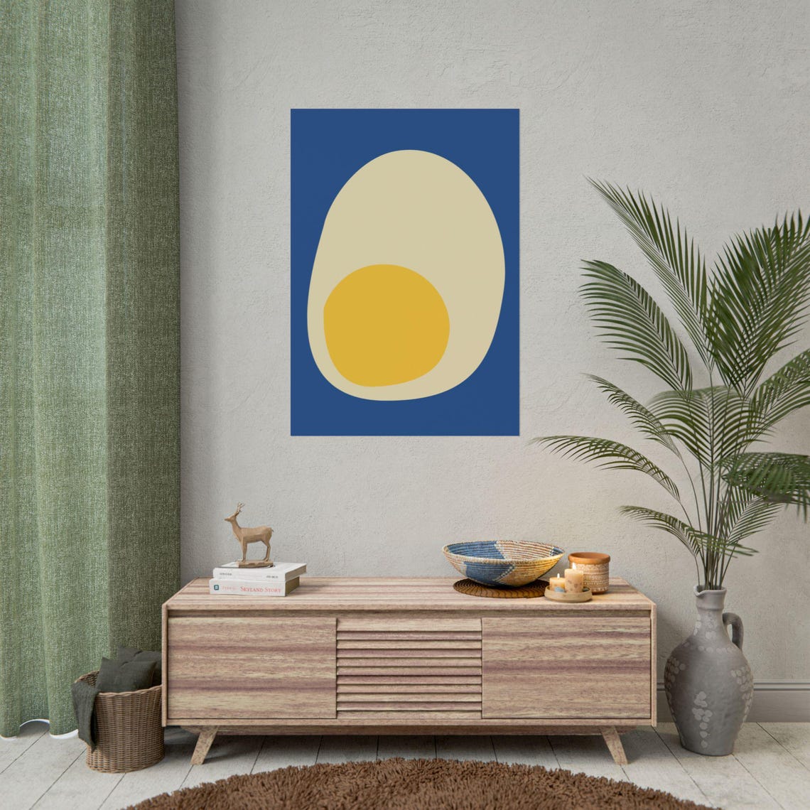 Minimalist Egg Rolled Poster, Modern Kitchen Decor, Egg Lover Gift ...