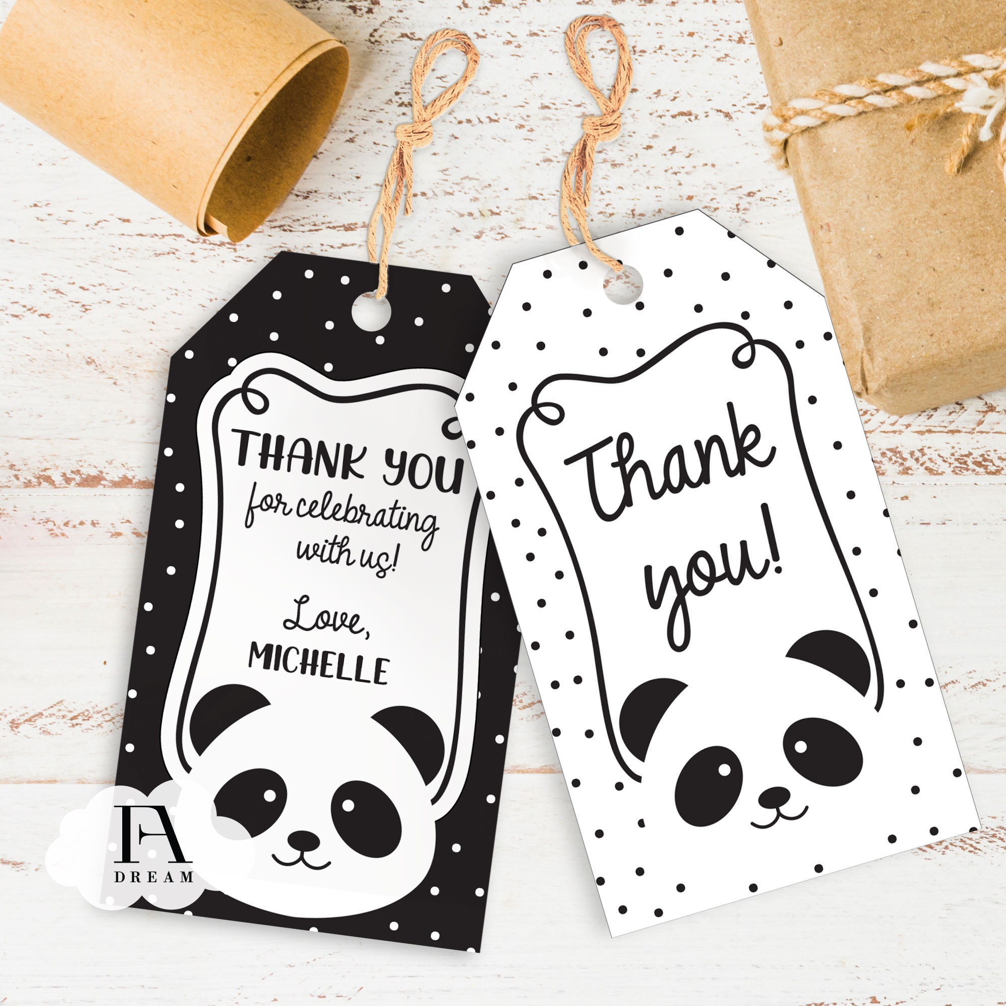 Panda Favor Tags 1st Birthday Party Signs Gift Tags Panda | Etsy